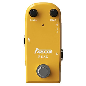 AZOR Pedal Power Adapter with Vintage Fuzz Guitar Effect Pedal with True Bypass