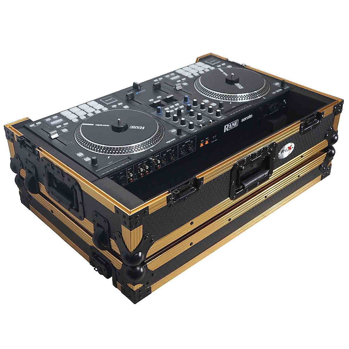 ProX ATA Flight Style Road Case for RANE ONE DJ Controller with Laptop Shelf and Wheels - High-Density Protective Foam for Interior Support - Finish on Laminated 3/8" Plywood - XS-RANE ONE WLT FGLD