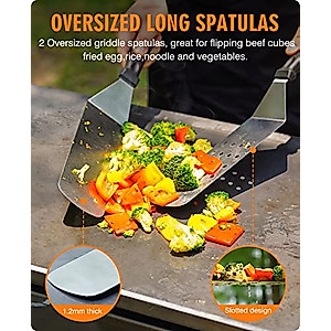 homenote Griddle Accessories Kit, Exclusive Griddle Tools Spatulas Set for Blackstone - 8 Pcs Commercial Grade Flat Top Grill Accessories - Great for Outdoor BBQ, Teppanyaki and Camping