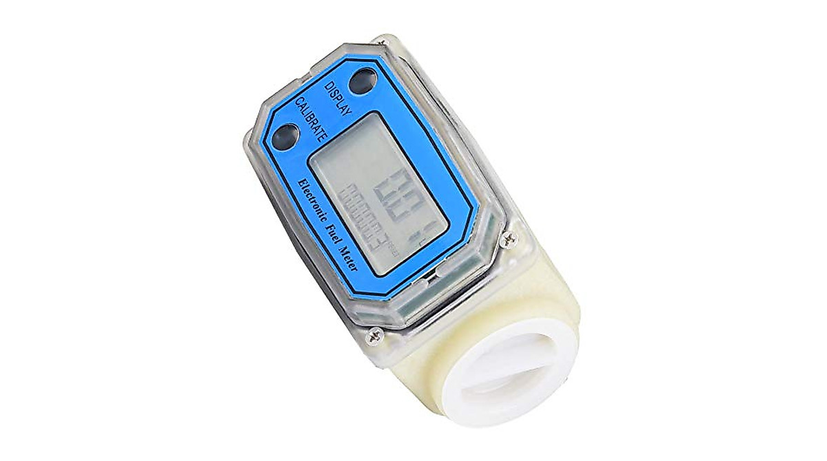 LLW-25PP Flow Meter Inline Digital Display Turbine Meters Blue Plastic ...