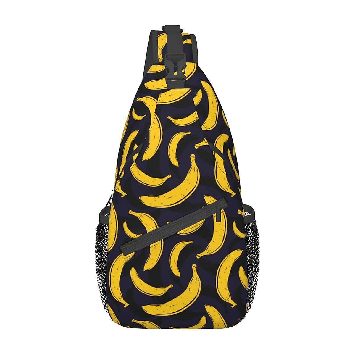 Pop Art Banana Seamless Pattern Sling Bag For Women Men,Fruits Print Crossbody Shoulder Bags Casual Sling Backpack Chest Bag Travel Hiking Daypack For Outdoor
