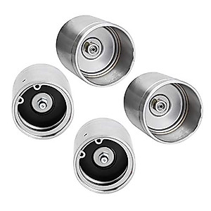 Estink Trailer, Set of 4 Stainless Steel Wheel Hub Bearing Buddies Center Caps Protector with 1.98inch Diameter for Boat RV