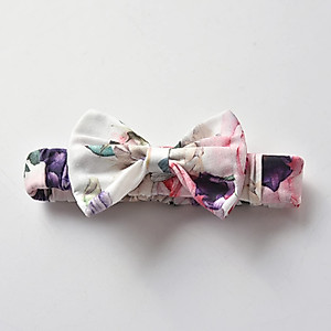 Newborn Baby Girl Clothes Ruffle Sleeve Outfit Floral Pant Set Fall Winter Clothing for Girl 3PCS Purple