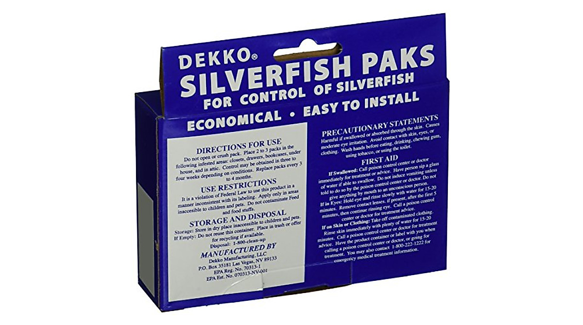 Dekko Silverfish Paks DEK1002 - Odorless Pest Control (Pack of 2)