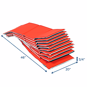 Children's Factory Toddler Nap Mats, Hand-Washable Soft Nap Mat with Pillow for Preschool and Daycare, Red and Green, Set of 10