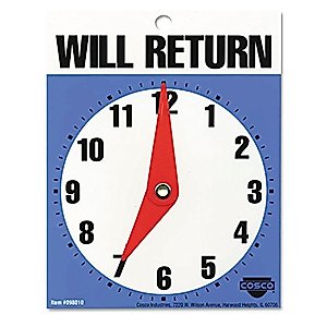 Cosco Sign, Will Return 5 x 6 Inches (098010) (6)