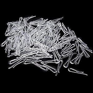 HONBAY 300PCS Clear Plastic U Shape Alligator Clips for Folding Shirt Ties Pants and Sheet