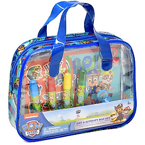 PAW Patrol Coloring and Activity Book Set, Includes Markers, Stamps, Stickers, Mess Free Crafts Color Kit in Travel Bag, for Toddlers, Boys and Kids