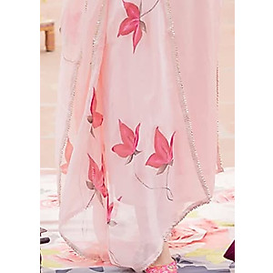 Elina fashion Indian Kurti for Womens With Pant & Dupatta | Rayon Printed Long Kurta Partywear Kurtis Tunic Tops Pink