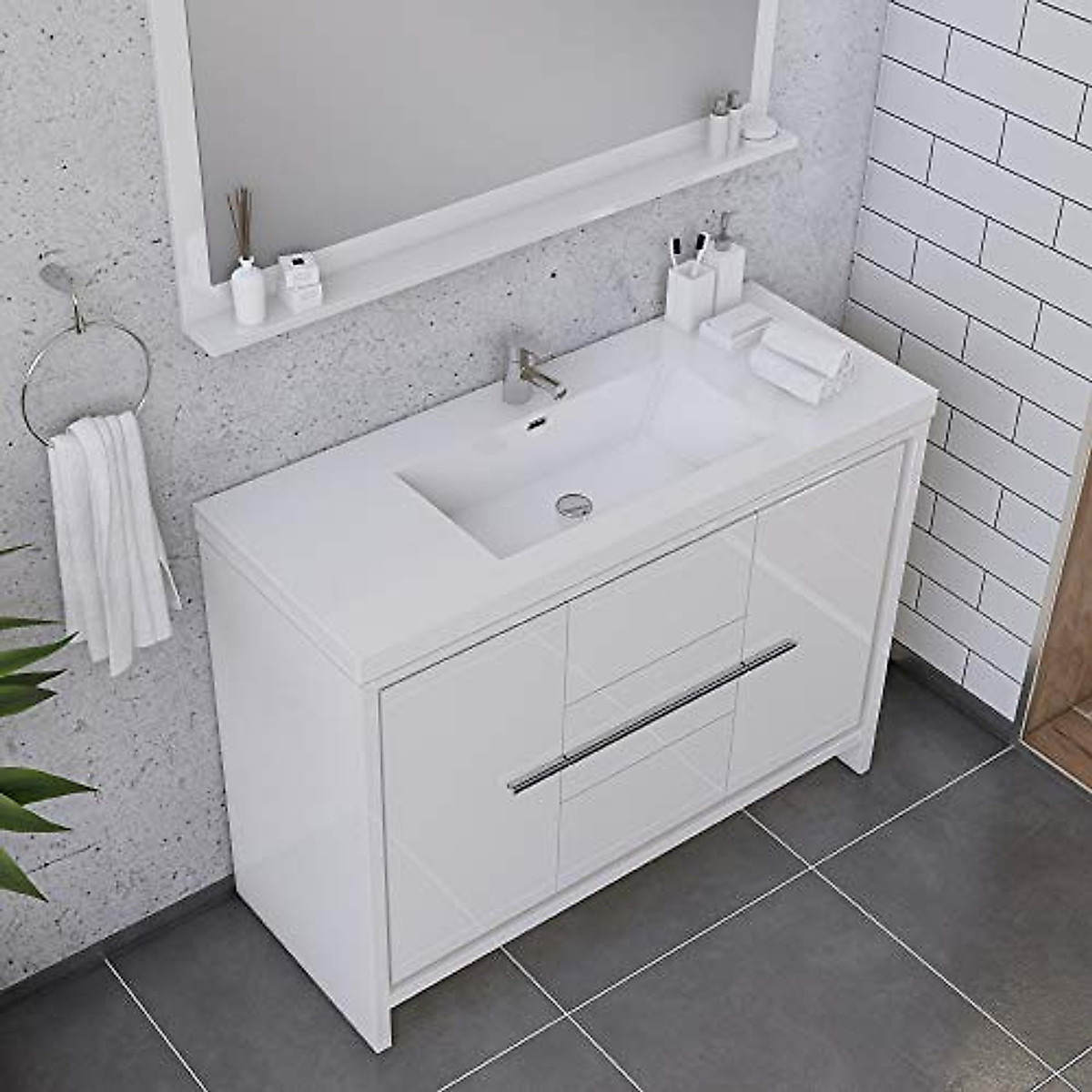 Alya Bath Sortino Bathroom Vanity, White