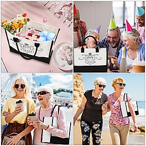 50th Birthday Gift for Women, Canvas Tote Bag for Women 1974, Keepsake Gift for Her Turning 50, 50th Birthday Party Decorations, Great 50th Birthday Gift Packaging Bags, 50th Birthday Gifts for Her