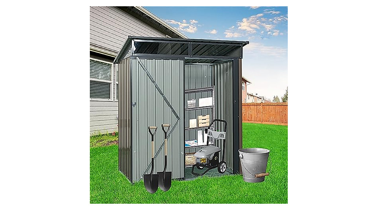 5x3ft Outdoor Storage Shed - Secure & Spacious Solution