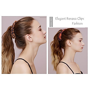 6 Pieces Banana Hair Clips for Women,Cute Banana Clip for Thin Fine Thick hair,Non Slip Banana Claw Clips