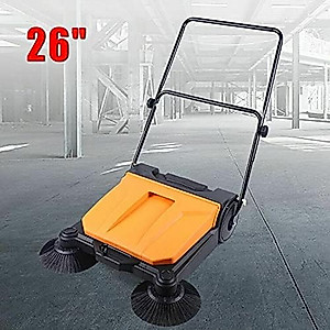 Push Sweeper,Commercial Sweeper,Push Sweeper, Walking Sweeper, Indoor and Outdoor Cleaning Machine, Broom Floor Cleaning Labor Saving Sweeping Machine Foldable Sweeper