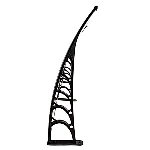 Polycarbonate Window Door Awning Overhead Cover Front Door Patio Outdoor Canopy Sun Shetter, UV, Rain Snow Protection Hollow Sheet with Bracket, 40 Inch x 40 Inch (Brown-Black Bracket)