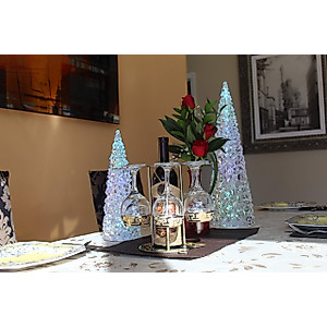 Turbo Urbo Horseshoe Decor Wine Glass Rack - Countertop Wine Glass Holder - Kitchen Decor 6 Stemware Storage Rack and 1 Bottle - Elegant Glass Rack in Gold