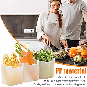 JJYHEHOT 6 PCS Fridge Organizer Bins, Refrigerator Side Door Storage Box, Plastic Clear Storage Container for Fridge Cupboard Pantry Snacks Tins Kitchen