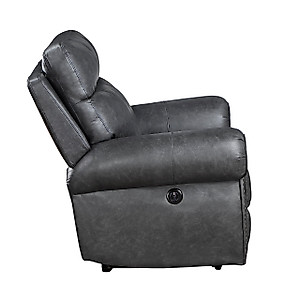 Lexicon Janwood Wall-Hugger Power Double Reclining Sofa, Gray