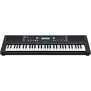 Yamaha PSRE373 61-Key Touch Sensitive Portable Keyboard with PA130 Power Adapter