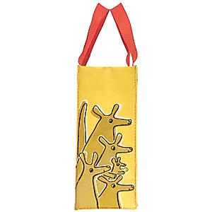 Blue Q Handy Tote, Packin' Snacks, reusable lunch sack or gift bag, made from 95% recycled material, easy to wipe clean, 10"h x 8.5"w x 4.5"d