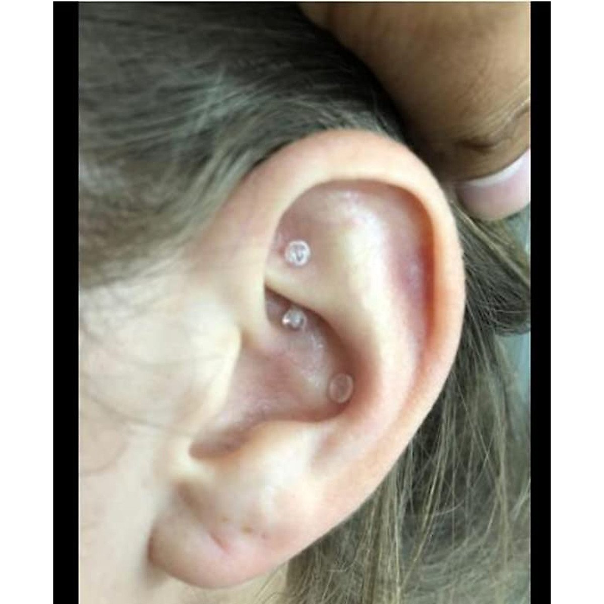 D.Bella 16G Clear Piercing Retainers Flexible Cartilage Helix Daith Rook Tragus Earring Bioflex Plastic Nose Septum Lip Eyebrow Rings