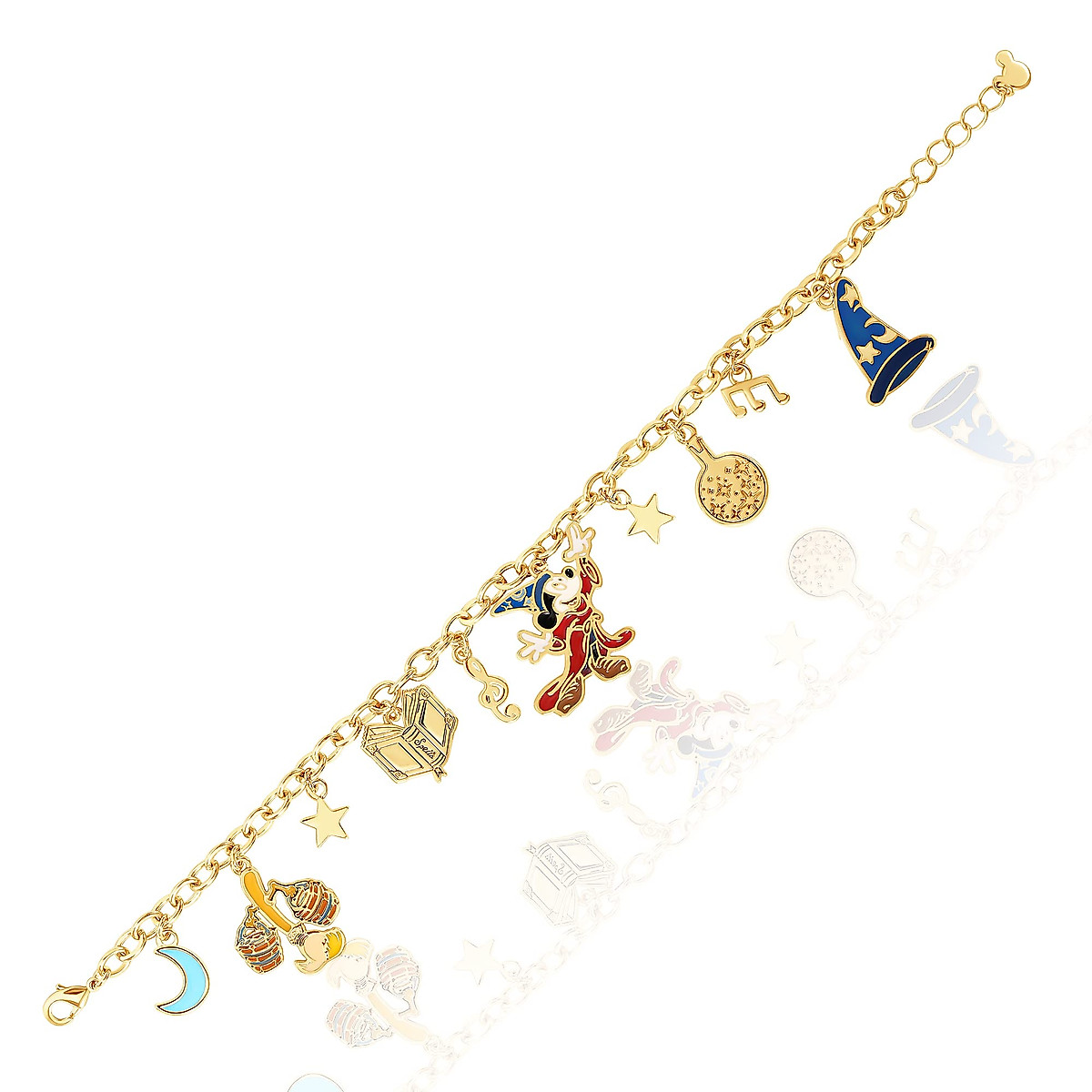 Disney Womens Mickey Mouse Fantasia Charm Bracelet - Mickey Mouse Bracelet Jewelry