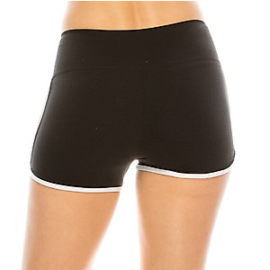 ALWAYS Booty Shorts for Women - Sexy Cute Soft Yoga Dance Dolphin Shorts Black White S