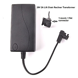 YL Electric Sofa Recliner Transformer Charger or Lift Chair Power Adapter 29V 2A for Okin,Limoss,Pride,Golden,Lazboy,Berkline,Med-Lift + AC Power Cable + Motor Cable