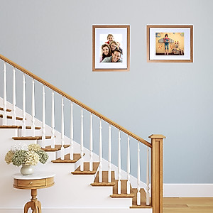 FrameWorks 2-Pack, 11x14 Matted to 8x10 Picture Frame, Golden Oak – Classic Wooden Photo Frame with Tempered Glass, Modern Matte Finish for Prints, Posters, Certificates & Wall Decor – Gallery-Ready