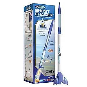 Estes Ghost Chaser Flying Model Rocket Kit 7300 | Beginner Level | Flies on Estes Engines A Through C | Payload Section | Max Altitude 1100 ft. 335 m.