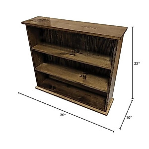 Sawdust City Solid Wood Small Bookcase (Walnut Stain)