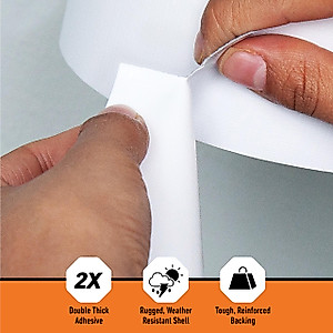 Gorilla Tape, White Duct Tape, 1.88" x 30 yd, White, (Pack of 2)