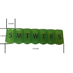 Apex 7-Day Ultra Bubble-Lok Pill Organizer (XL, Kelly Green)
