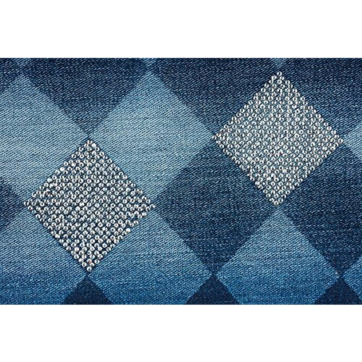 Laeacco 7x5ft Photography Background Jeans Inlaid Rhinestone Photo Booth Props Diamond Denim Background Slant Lattice Square Clothes Backdrops for Photography Portraits Fashion Photo Backdrop