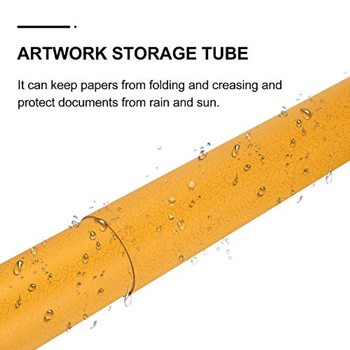 EXCEART Documents Storage Tubes Document Poster Tube Paper Storage Tube for Blueprints Prints Posters Targets Artworks and Drawings Yellow Drafting Tube