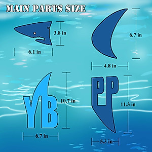 Shark Birthday Banner, Shark Shape Happy Bday Sign, Ocean Beach Under The Sea Theme Party Decoration