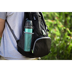 Zojirushi SM-QHE60GK, Flip-and-Go Stainless Mug, 20-Ounce, Teal