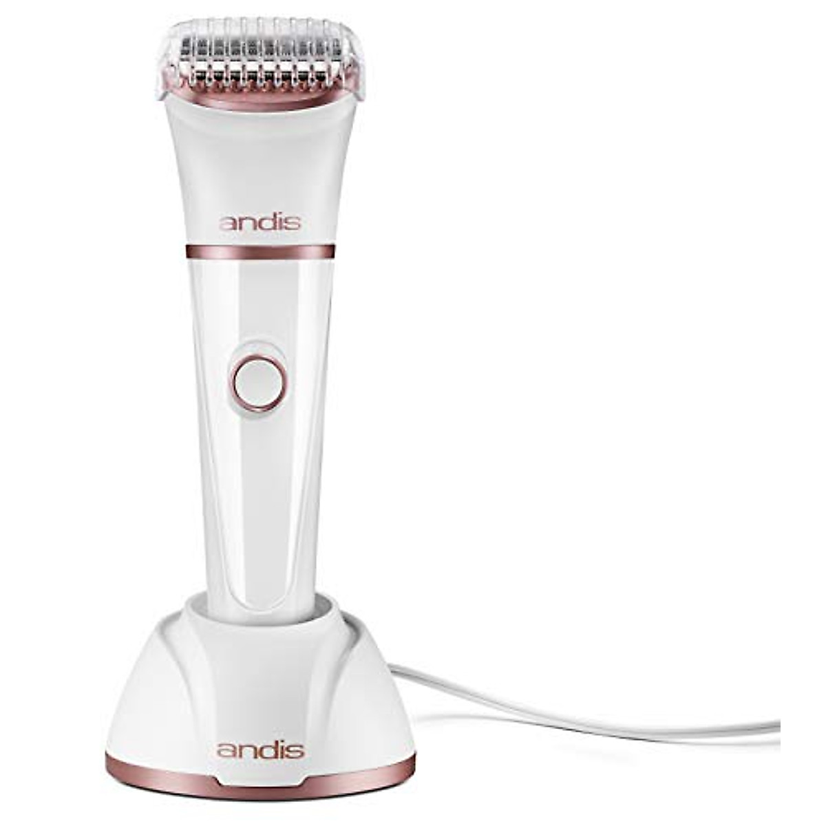 Andis 31015 Close Curves Electric Shaver for Women - Perfect for Legs, Bikini Area & Underarms Hair Removal - Rechargeable Cordless Wet & Dry Shaver, Lightweight - 6 Piece Kit