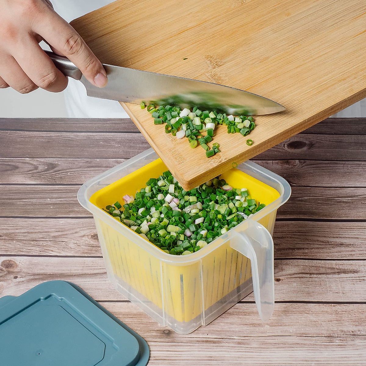 Star Ayze Berry Keeper Containers with Removable Drain Basket - Pack of 4 Fruit And Vegetable Produce Saver Container for Refrigerator Organizer Bin