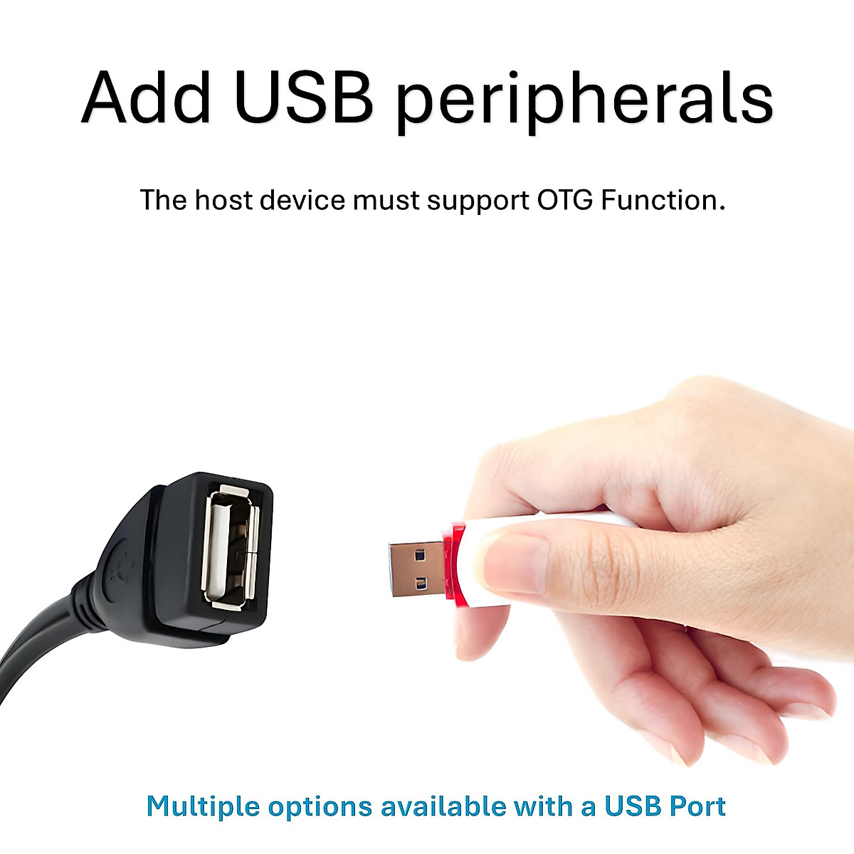 [3 Pack] USB Port Adapter, Micro OTG Cable and Power - Compatible with fireSticks, Streaming Media Devices, Rii and Logitech Keyboards, and Nintendo Switch, SNES, NES Classic