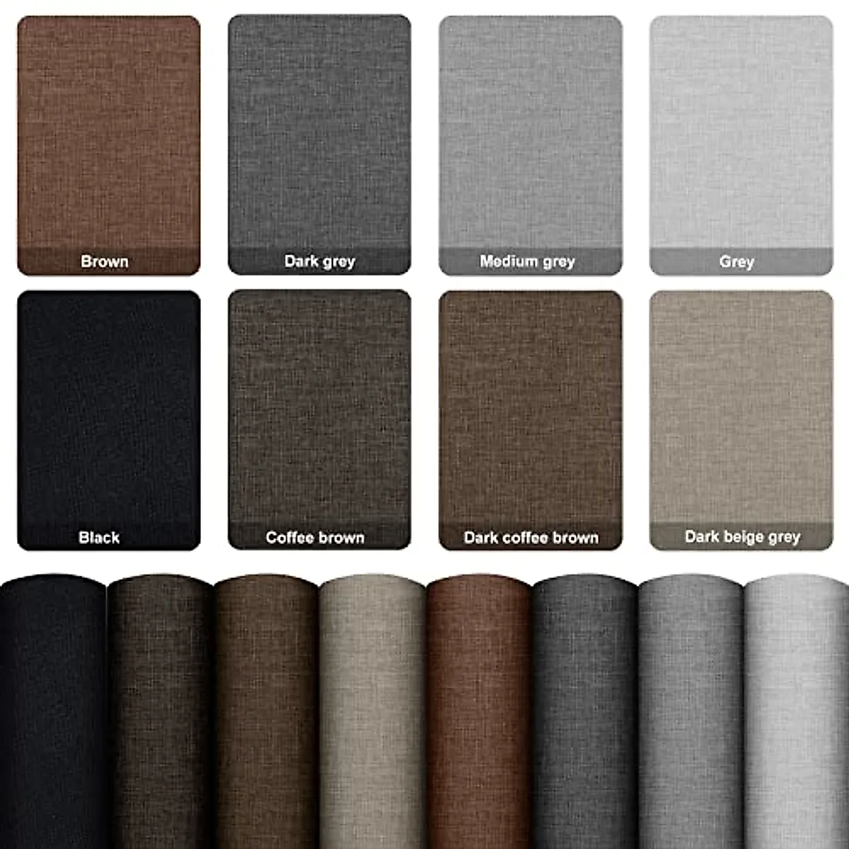 2 PCS Fabric Repair Patch - 8 x 11 Inch Self-Adhesive Canvas Patches for Furniture, Couch, Sofas, Car Seats, Chairs - Linen Repair Kit With Tape - Dark Grey