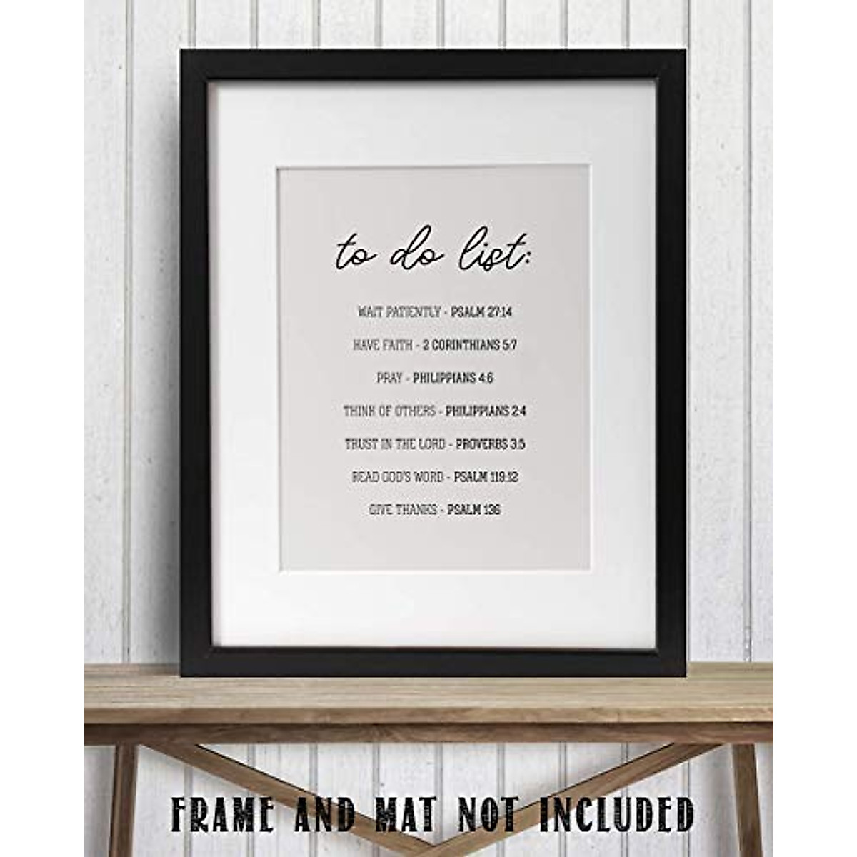 Spiritual"To Do List"- Bible Verse Wall Art-8x10"- Scripture Wall Art- Ready to Frame. Home Décor, Office Décor-Christian Wall Art. Perfect Inspirational & Encouraging Verses To Get You Thru Any Day!