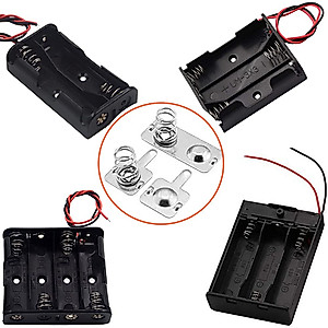 Cutelec 12Pairs Battery Springs AA Battery Negative to Positive Conversion Spring Contact Nickle Plated 12x12mm and 12x26.5mm