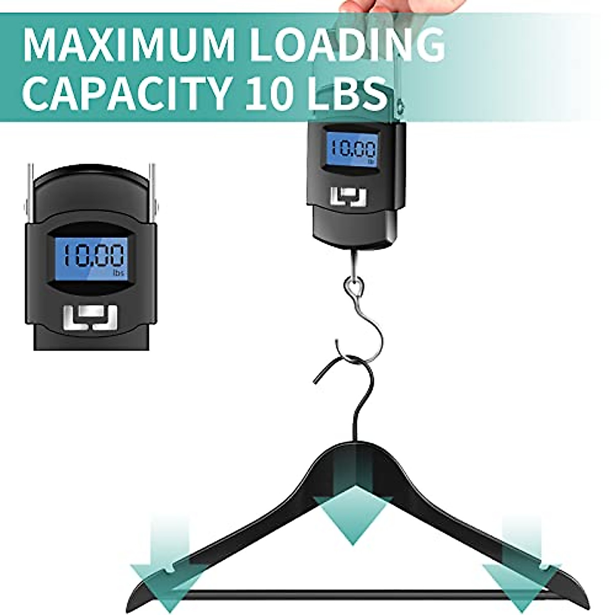 Perfecasa Premium Wooden Clothes Hangers 20 Pack, Suit Hangers with Noise Canceling Hook, Non Slip Pant Bar and Two Open Notches (Black Color)