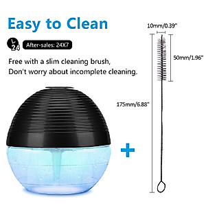 ap airpleasure Water-Based Purifier Air Washer, Air Revitalizer & Freshener, Air Fresher with 6 Colorful lights for Rooms (Black)