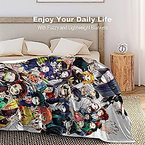 Anime Blanket Lightweight Bedding Super Soft Flannel Throw Blankets for Bed Living Room Couch Sofa for Kids Adults 50"x40"