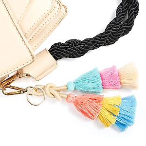 I-BOSOM Colorful Boho Pom Pom Tassel Bag Charm Key Chain (R01 style)
