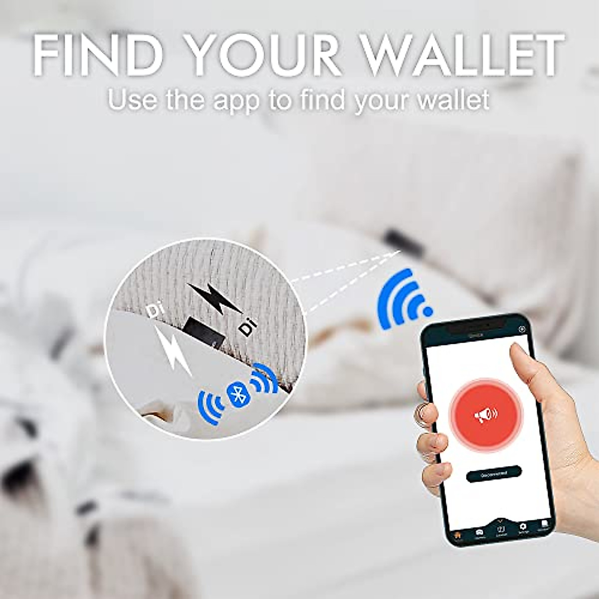 SMART CC Anti-Lost Wallet for Men,Mens Wallet with GPS Position Locator & Finder Tracker