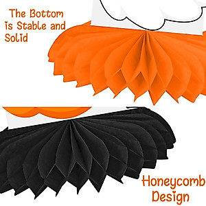 Halloween Baby Shower Honeycomb Centerpieces 14Pcs A Baby is Brewing Baby Shower Decorations Halloween Ghost Pumpkin Table Centerpieces for Gender Reveal Party Supplies