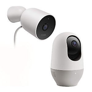Nooie Baby Monitor and Outdoor Security Camera Bundle Set, 1080P HD WiFi Home Security Camera with Two-Way Audio, IR Night Vision, Motion &Sound Detection, IP66 Weatherproof, Compatible with Alexa